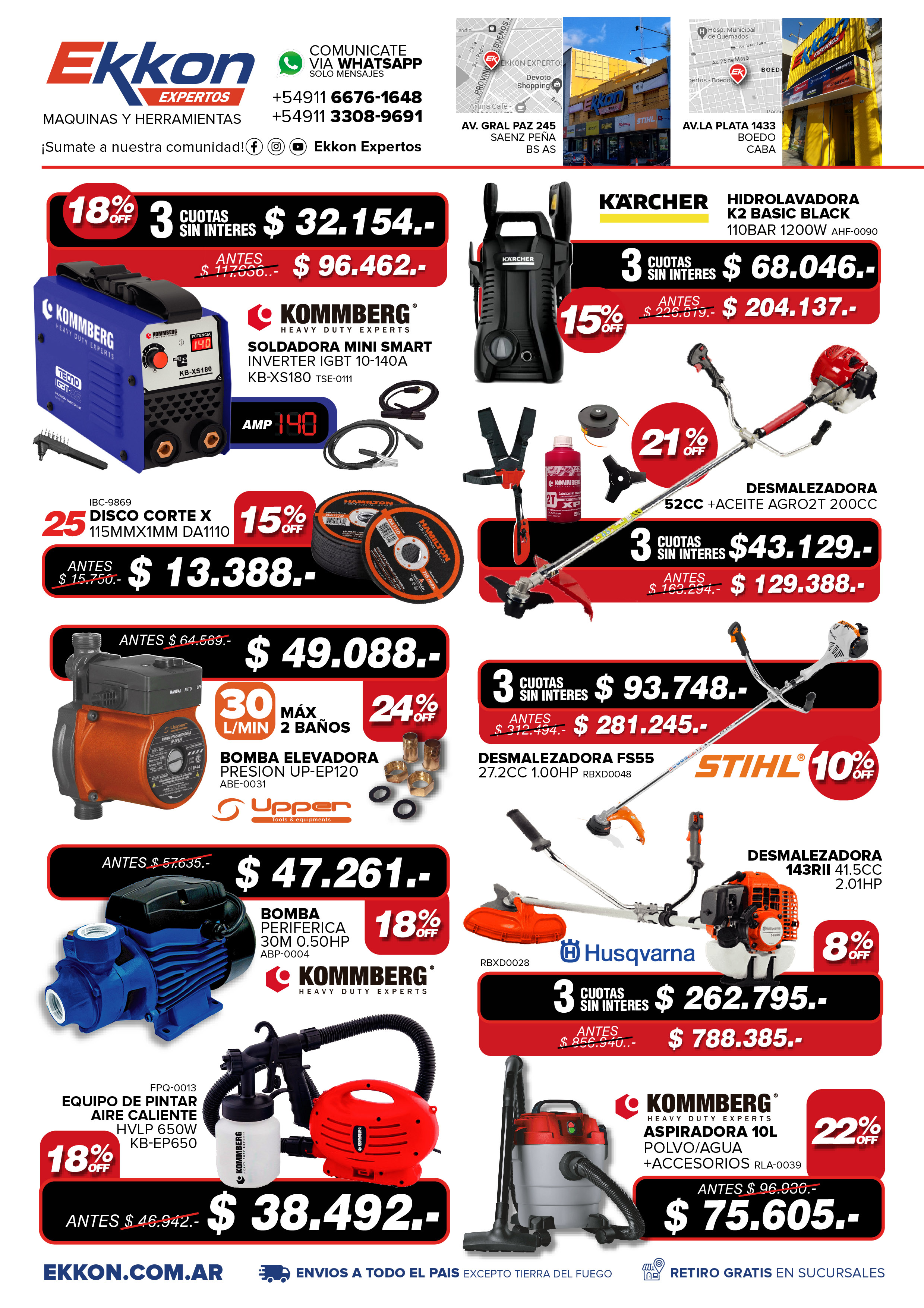 Herramientas Ofertas especial ekkon